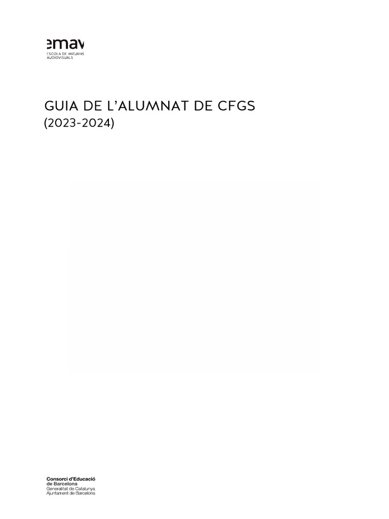 Guia Alumnat Cfgs - 2023-24 | PDF