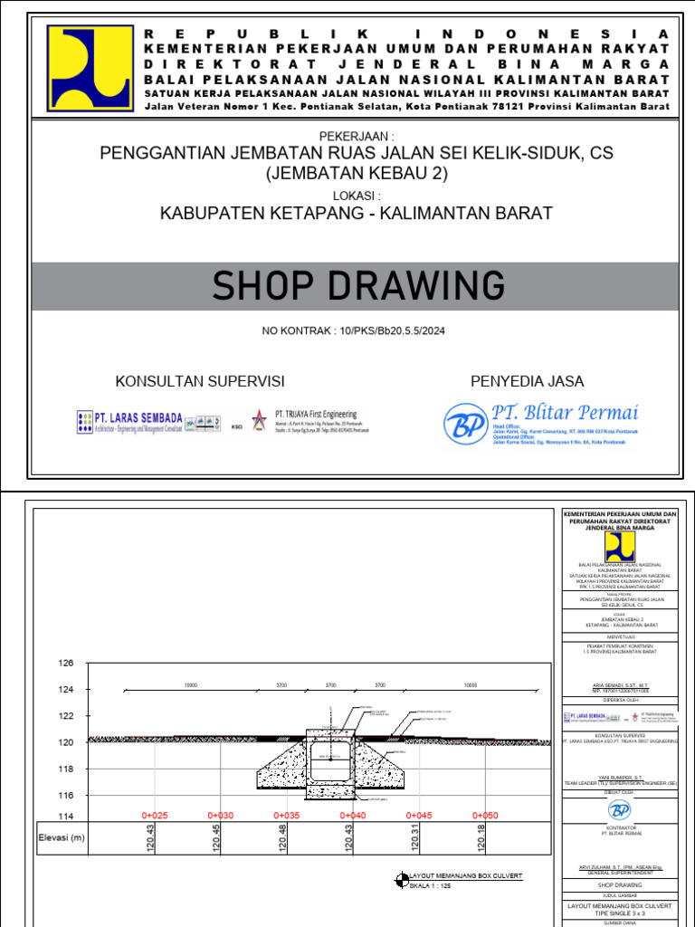 Shop Drawing - Box Culvert Single 3X3 - 10.7.2024 | PDF