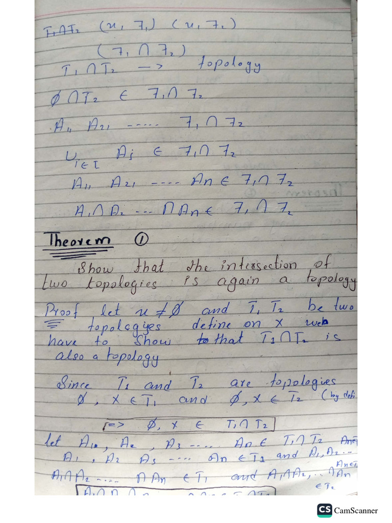 Topology 1 Notes | PDF