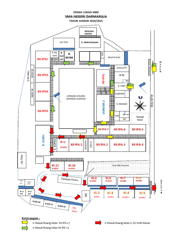 Denah Lokasi KBM 2425 - Rev-1 | PDF