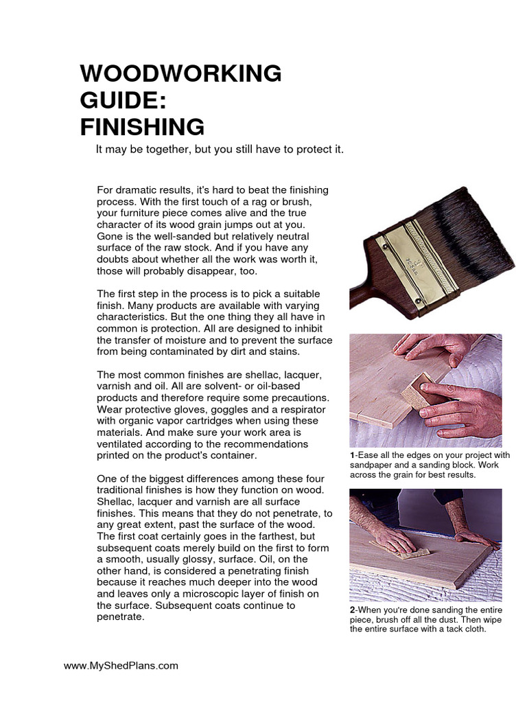 WOODWORKING GUIDE Finishing | PDF | Varnish | Materials