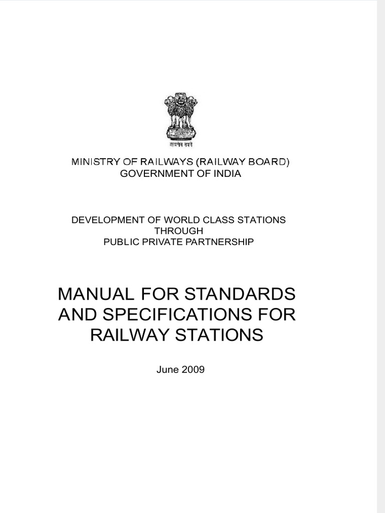 Standards for World Class Railway Stations | PDF | Rail Transport | Safety