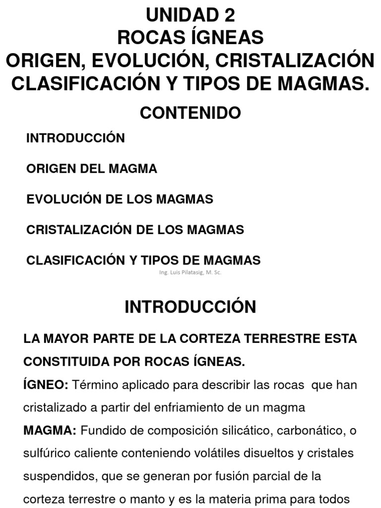 13 Petro - Minas Rocas Ígneas Origen - Evolución - Cristalización ...
