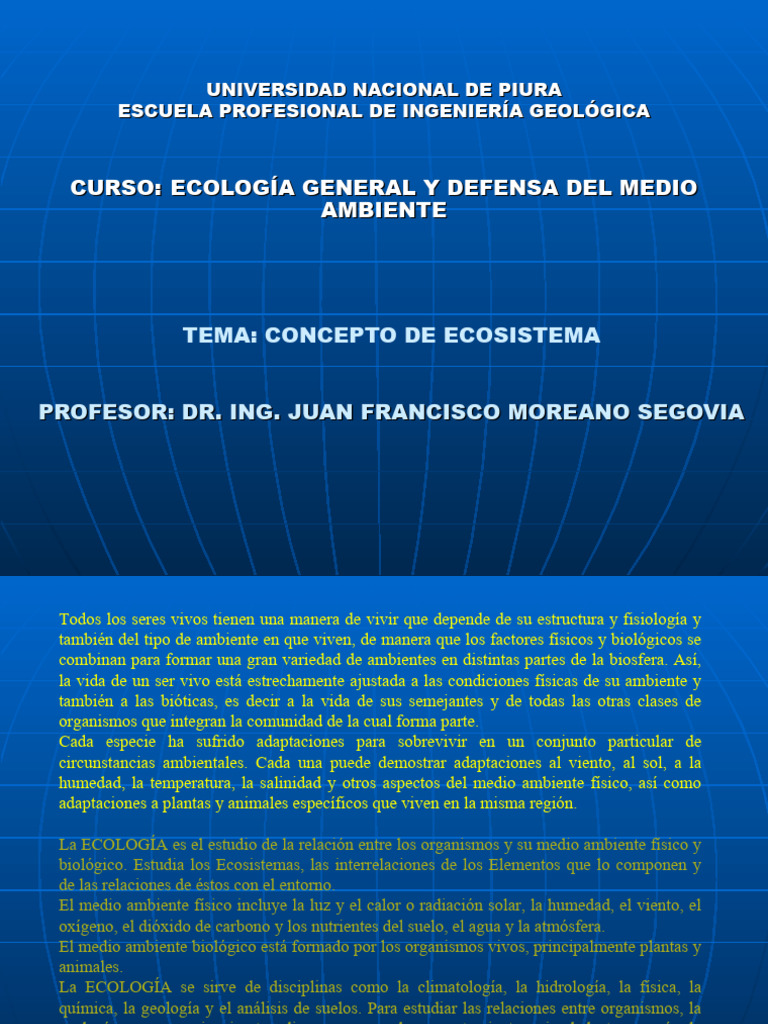 Concepto de Ecosistema | PDF | Ecología | Ecosistema