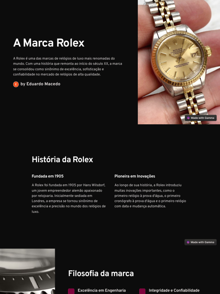 A Marca Rolex | PDF