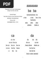Modul Belajar Membaca ANAK TK Dan PAUD | PDF