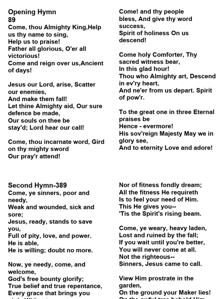BRBC-April 25, 2021 - Hymn - Ptr. Ike | PDF | Thou | Jesus