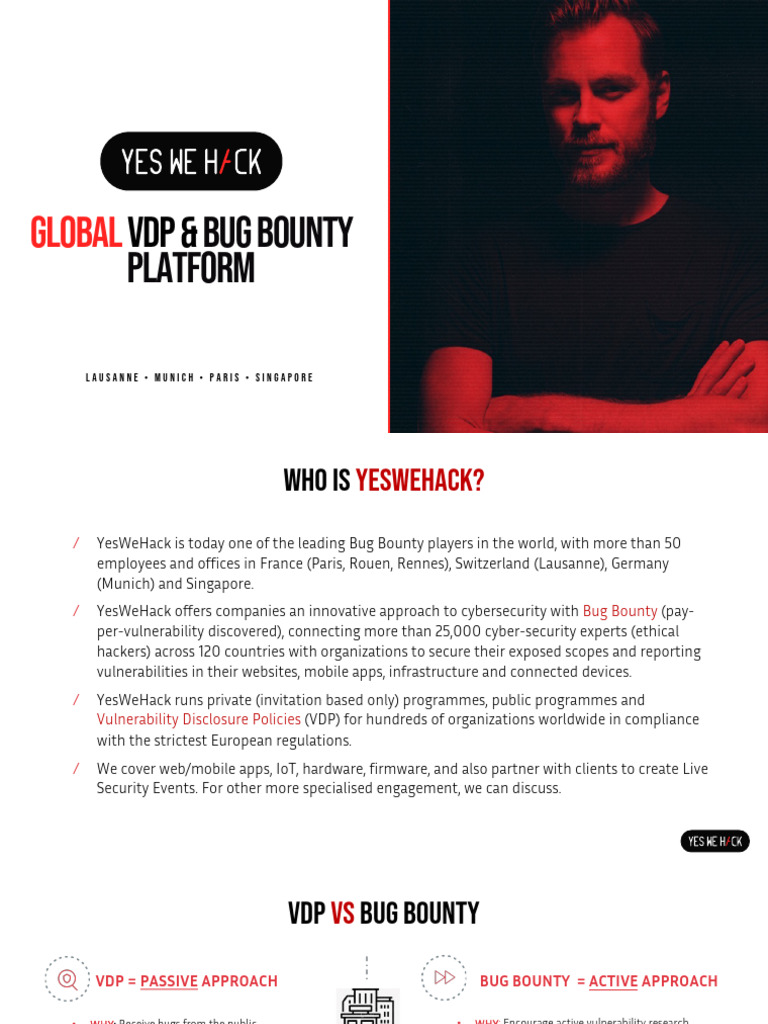 04 - YesWeHack Introducing VDP & Bug Bounty | PDF | Vulnerability (Computing) | Computer Security