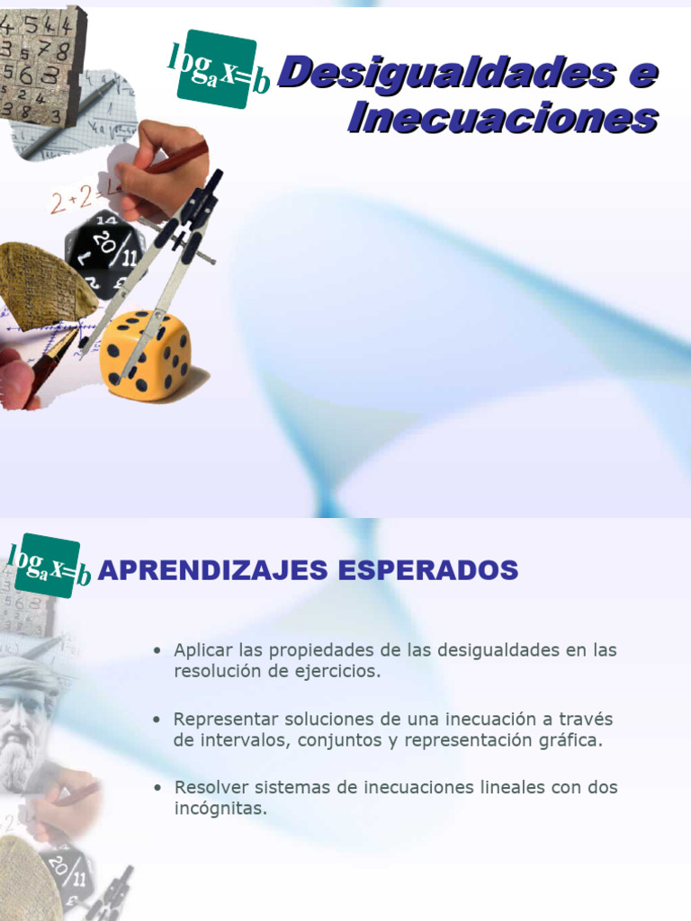 Inecuaciones | PDF | Desigualdad (Matemáticas) | Relaciones matematicas