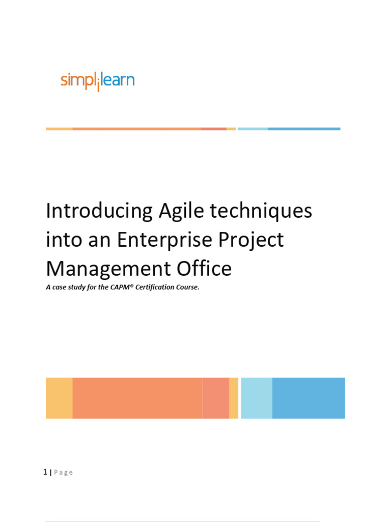 CAPM - Case - Study - 8 - Implementing Agile Processes in An Enterprise PMO | PDF | Agile ...