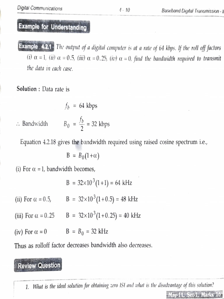 Baseband Digital Transmission Examples | PDF | Data Compression ...