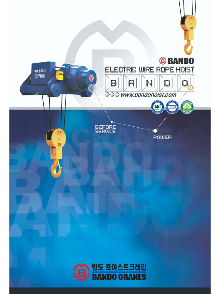 BANDO-HOIST-Over 30T | Download Free PDF | Crane (Machine) | Rail Transport