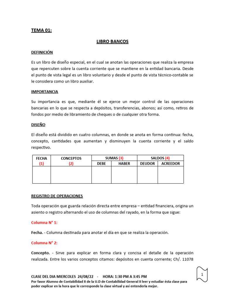 Libro de Bancos en Contabilidad | PDF | Bancos | Cheque