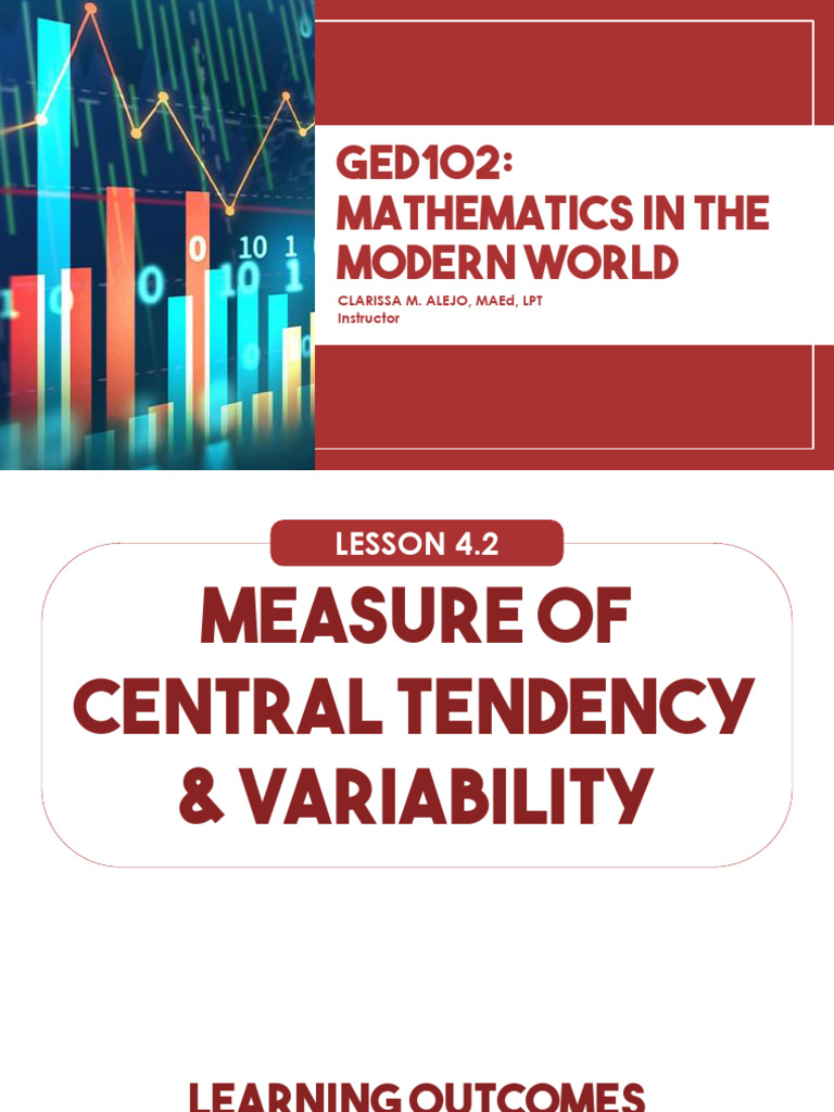 GEd102 Module 4.2 Central Tendency and Variability | PDF | Standard ...