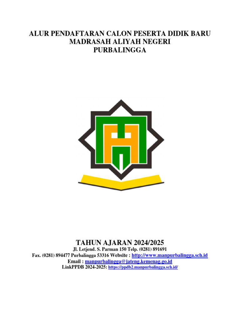 Panduan Alur PPDB Man PBG 2024-2025 | PDF