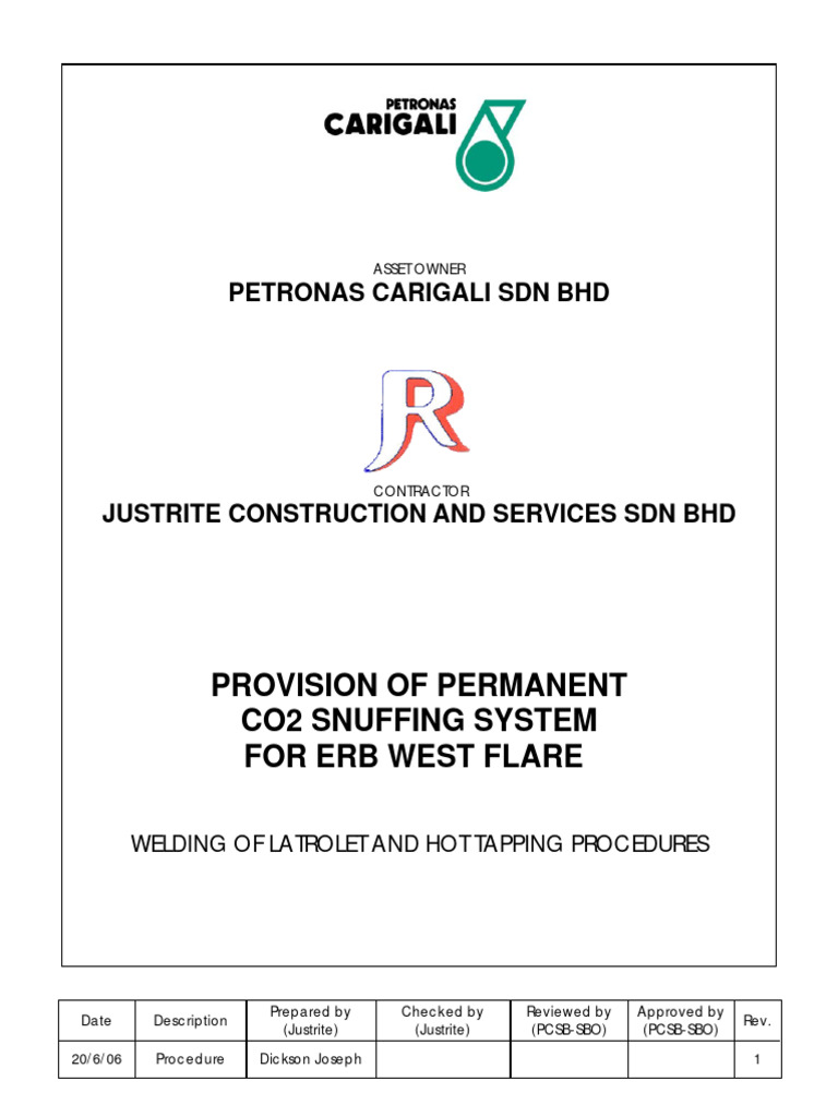 Hot Tapping Procedure | PDF | Welding | Construction