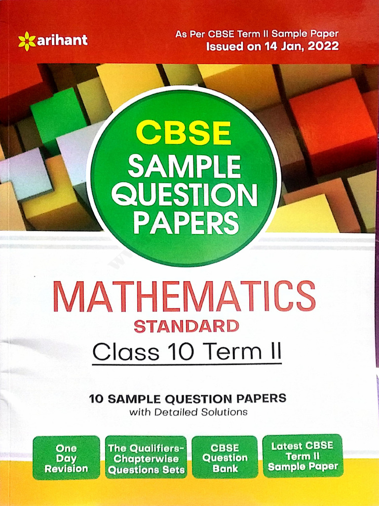Arihant Mathematics Sample Papers Class 10 Term 2 WWW - examSAKHA.in | PDF