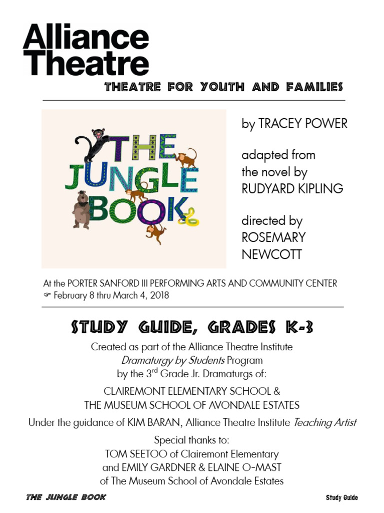 Jungle Book Study Guide K-3 | PDF | Bagheera | Baloo