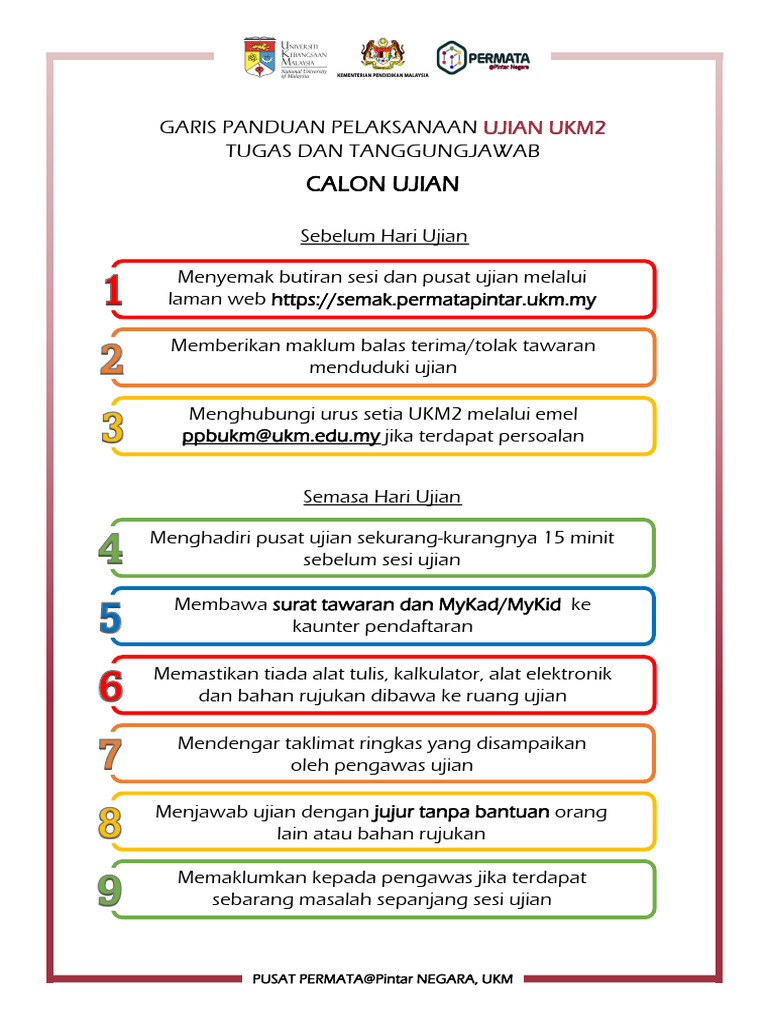 Garis Panduan Ujian UKM2 2024 | PDF