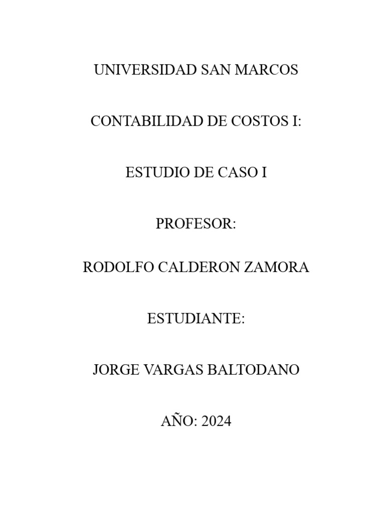 Contabilidad de Costos 1 | PDF | Economias