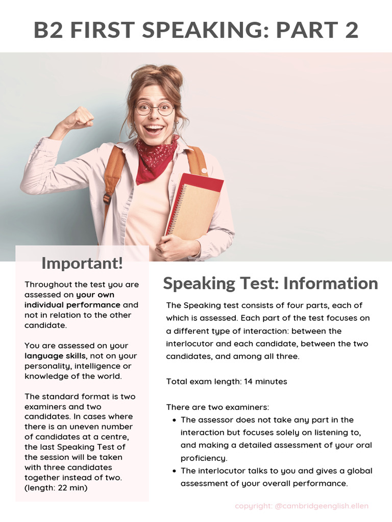 English With Ellen - Speaking Paper B2 First Part 2 | PDF | Vocabulary ...
