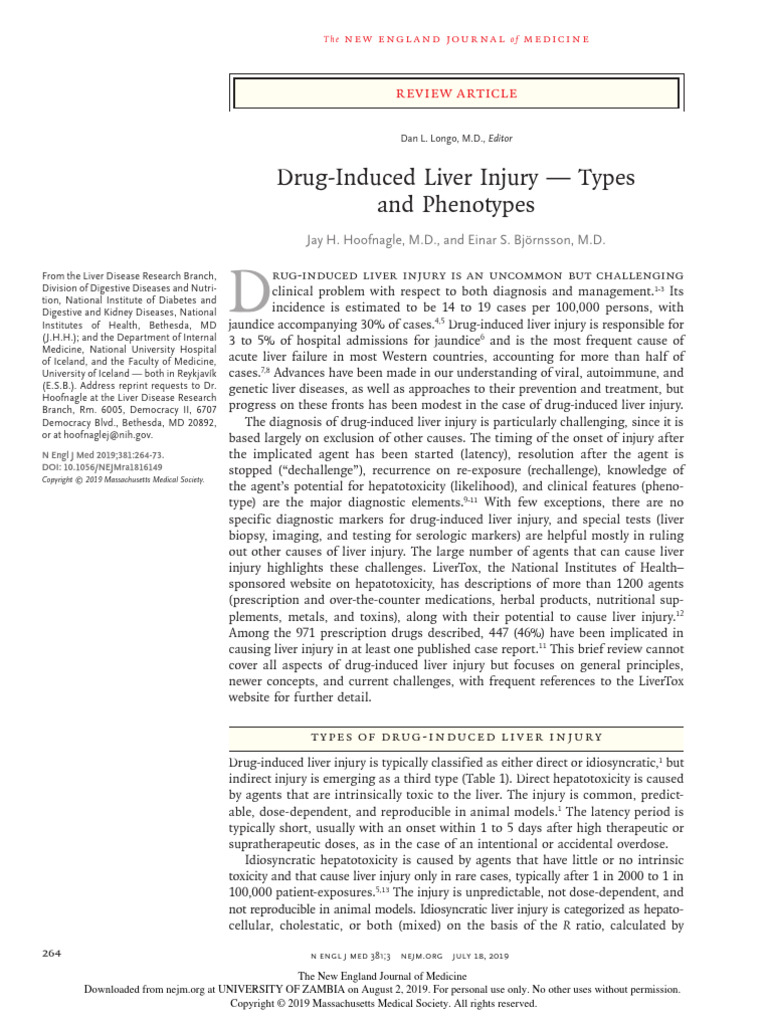 Drug-Induced Liver Injury - Types and Phenotypes | PDF | Hepatitis | Liver
