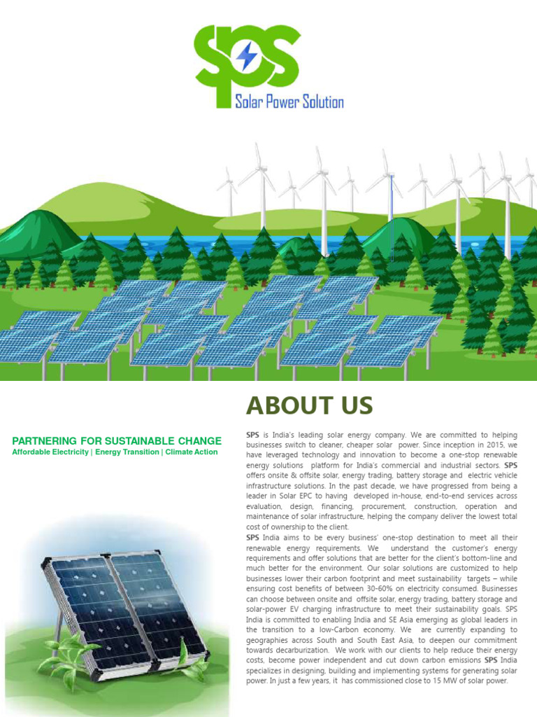 sps profile | PDF | Solar Power | Renewable Energy
