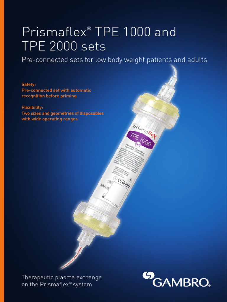 Prismaflex Tpe 1000 Tpe 2000 | PDF | Pascal (Unit) | Hemodynamics