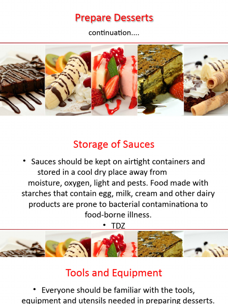 Prepare Desserts 1 | PDF | Desserts | Pudding