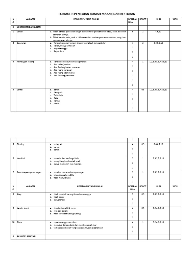 INSPEKSI KESEHATAN LINGKUNGAN TPM | PDF