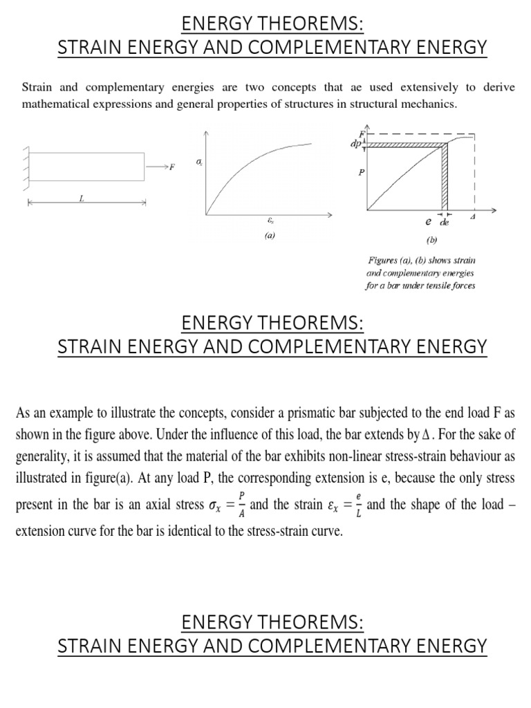 Energy Theorems-Original | PDF | Deformation (Engineering) | Stress ...