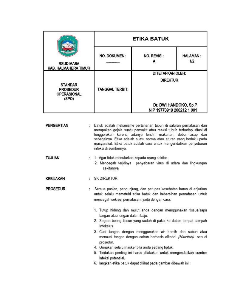 SOP ETIKA BATUK Doc Net | PDF | Kesehatan Holistik