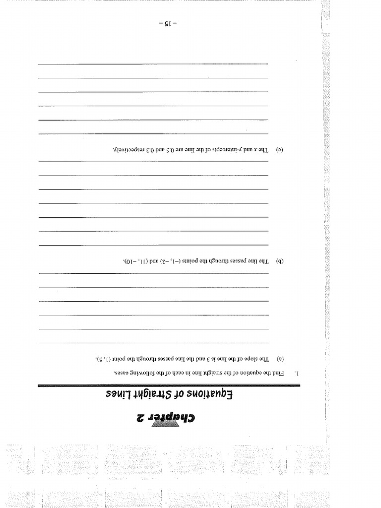 S4 Ch02 Equation of Straight Line | PDF