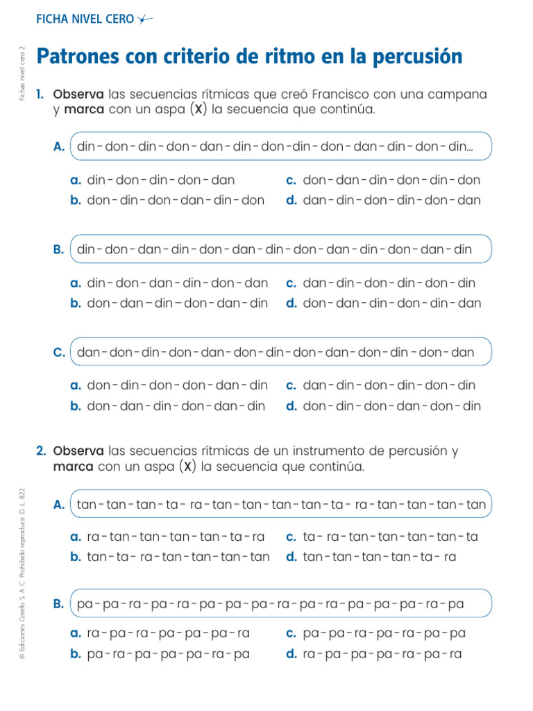 F0 - Patrones Con Criterio de Ritmo en La Percusión. | PDF
