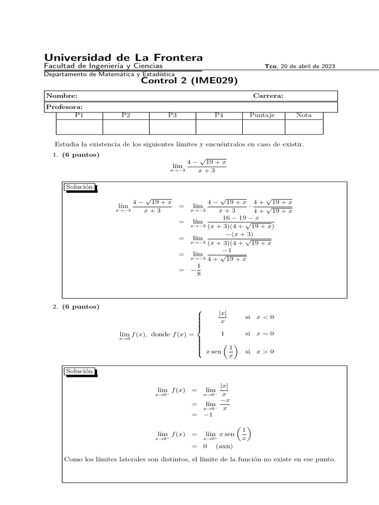[2023 - 1er bim] Control 2 + pauta. | PDF