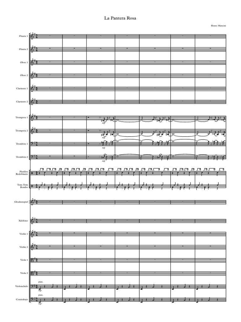 La Pantera Rosa - Partitura y Partes | PDF