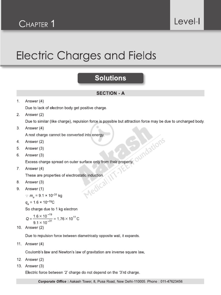 CLS MED 24 25 XII Phy Package 1 Level 1 Chapter 1 | PDF