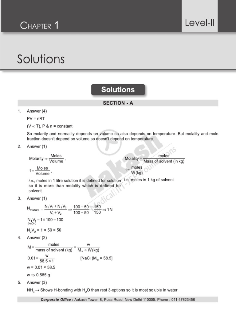 CLS MED 24 25 XII Che Package 1 Level 2 Chapter 1 | PDF