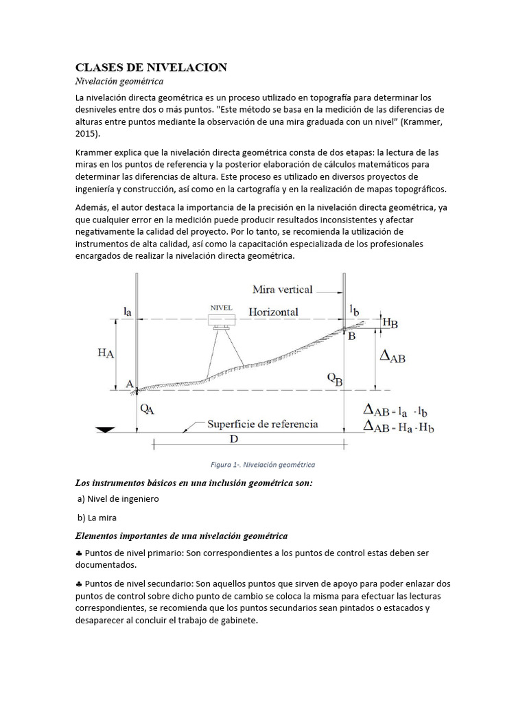 Clases De Nivelacion Pdf Topografía Medición