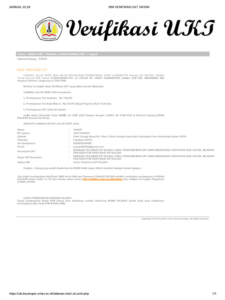 Ukt Final - Yusup | PDF