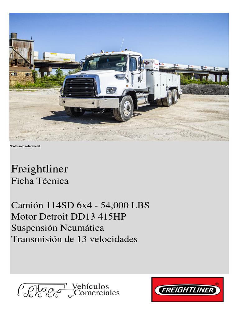 Ficha Técnica CA125 6X4 60N DD475 18 Ultra XL Camion Rigido | Descargar gratis PDF | Camión | Eje