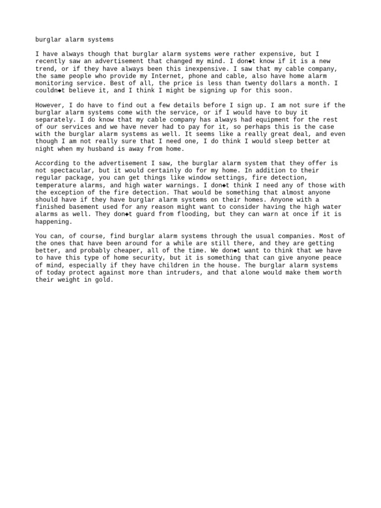 Burglar Alarm Systems 24 | PDF