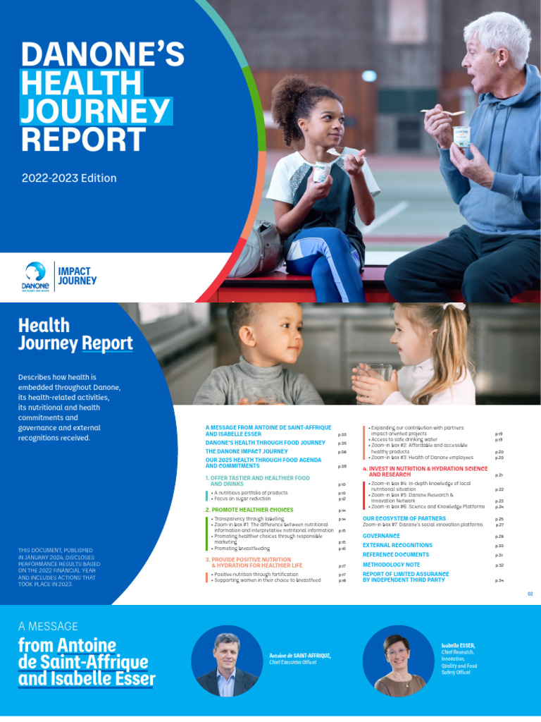 Danone Health Journey Report 2022 2023 Edition | PDF | Nutrition | Diet ...