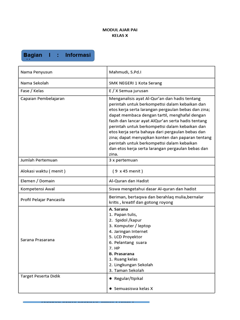 BAB 1 Contoh Modul | PDF