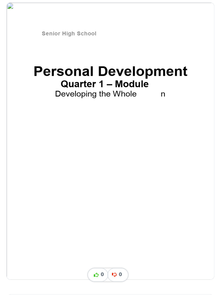 Shs Per Dev Module 2 - Compress | PDF | Emotions | Thought