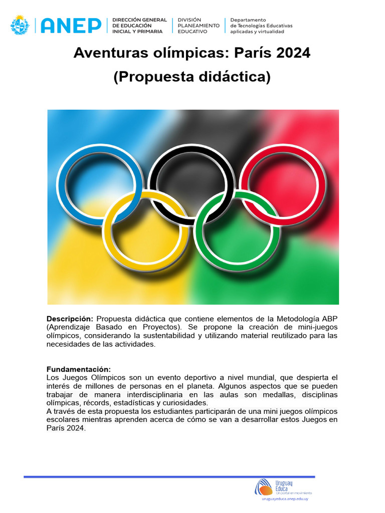 Mini-Juegos Olímpicos Sostenibles 2024 | PDF | Deportes | Maestros