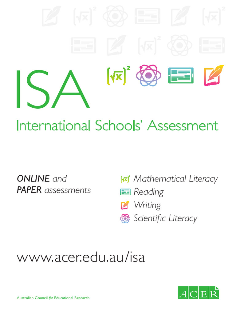 ISA - International Schools Assessment | PDF | Mathematics | Earth Sciences