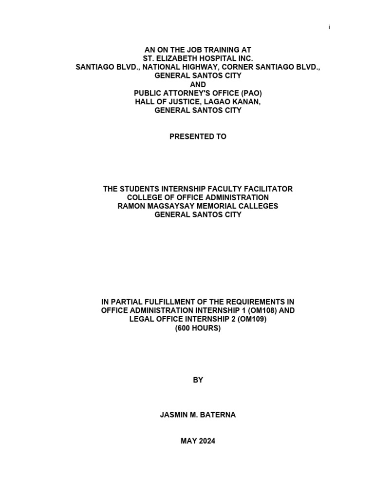 Baterna Jasmin M. Ojt Portfolio | PDF | Intensive Care Unit | Intensive ...