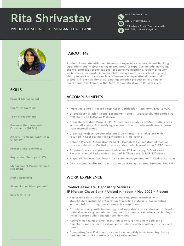 Rita Resume - Jan 2024 | PDF | Derivative (Finance) | Fixed Income