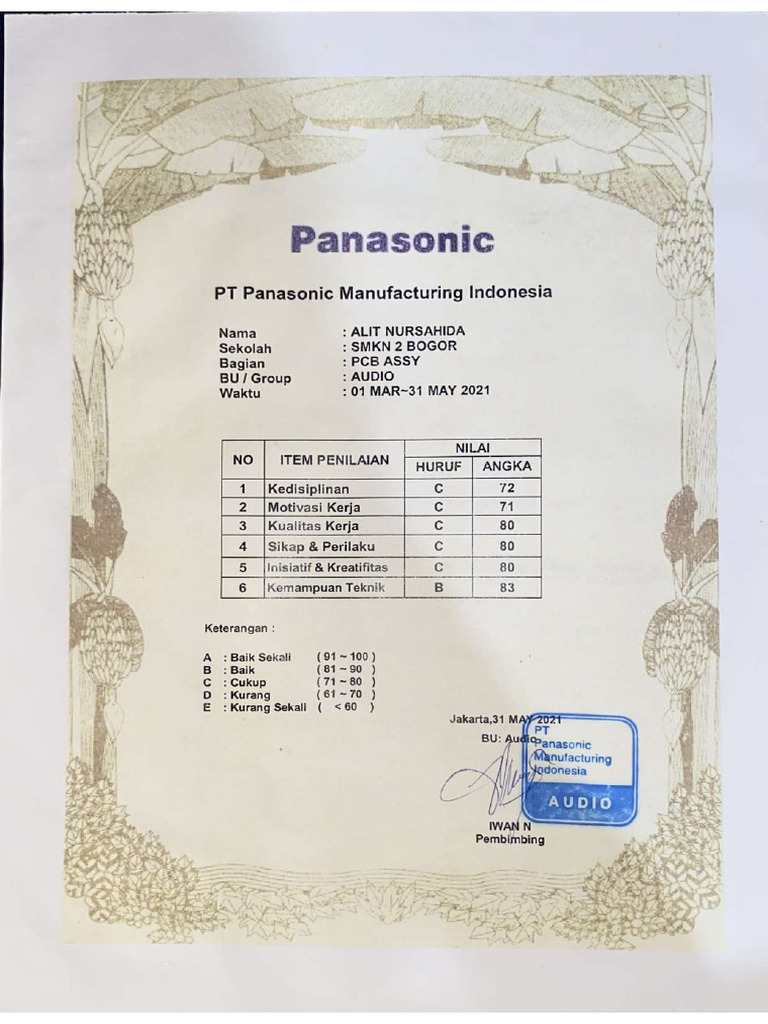 Paklaring Panasonic | PDF
